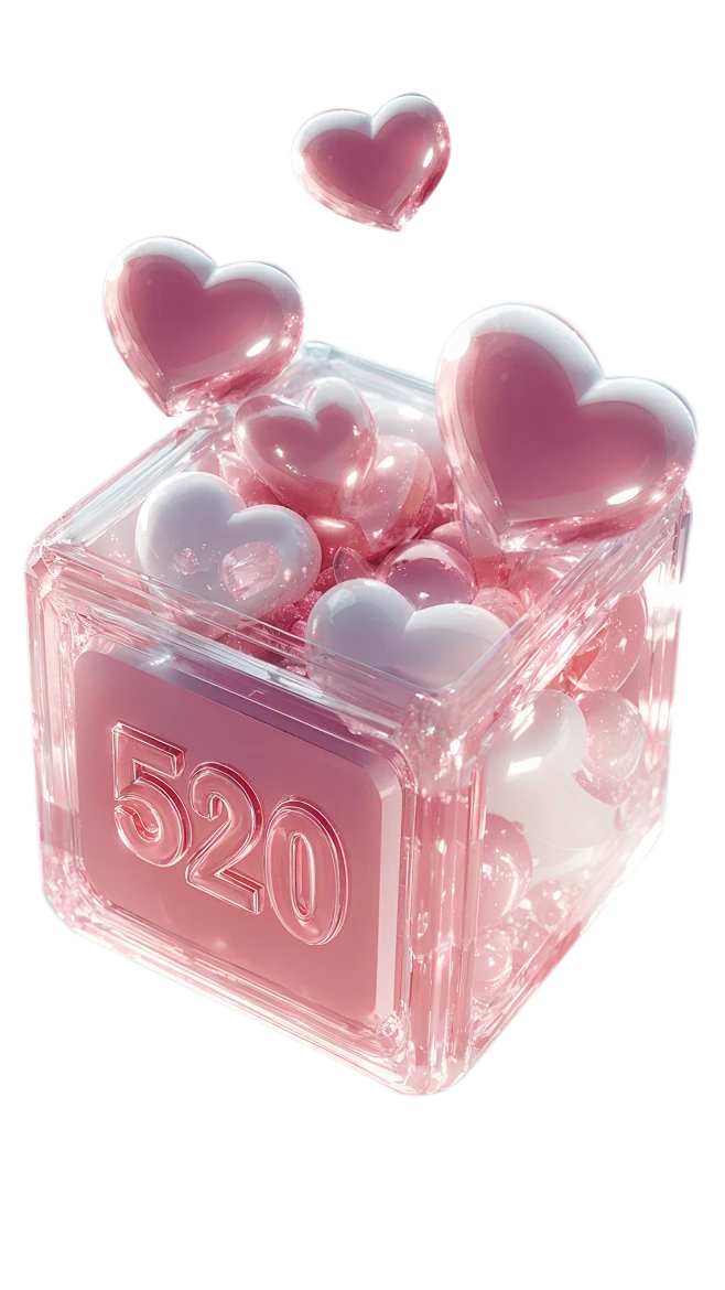 花瓣素材_520情人节唯美感软3D礼盒爱心组合元素_194219120-花瓣网