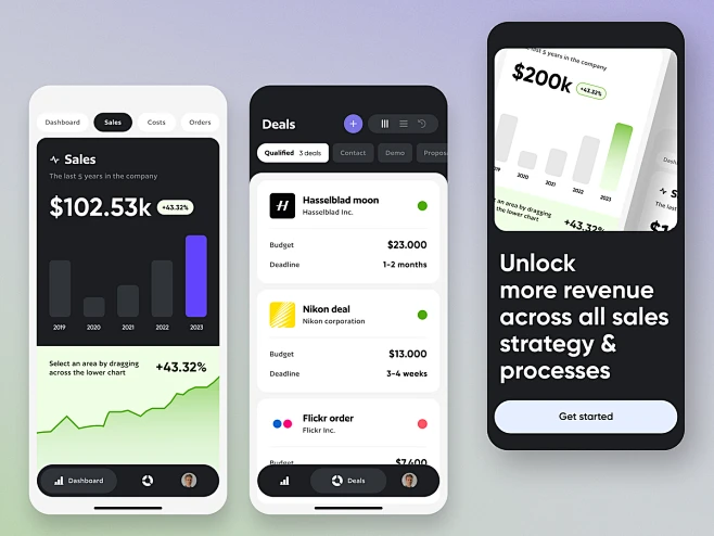 Saletrack - CRM SaaS Mobile App android app design app design ...