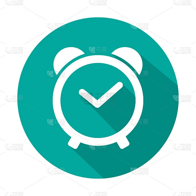 Clock icon , Vector illustration flat design with 素材-花瓣网