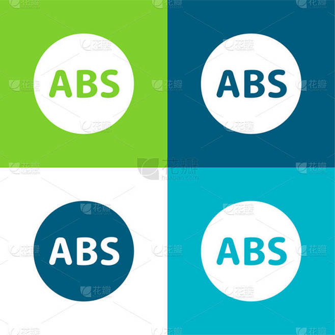 ABS平面四色最小图标集