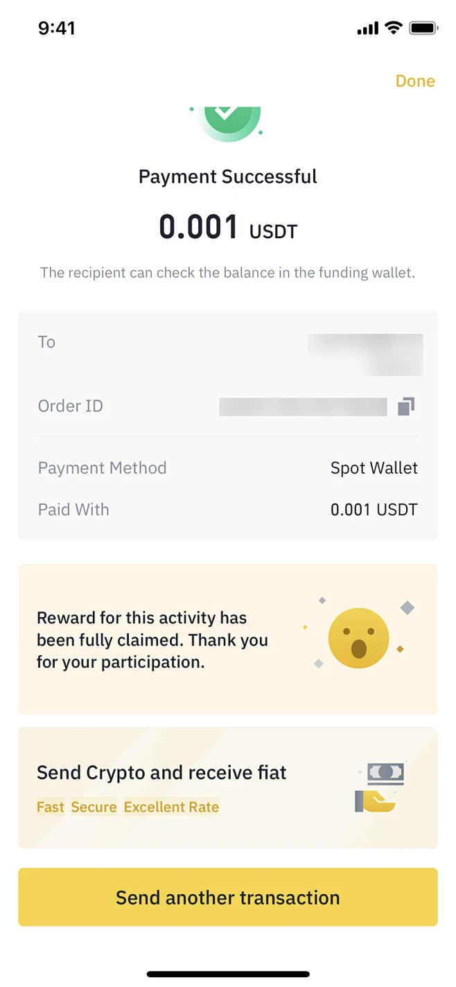 Binance Sending payment screen-花瓣网
