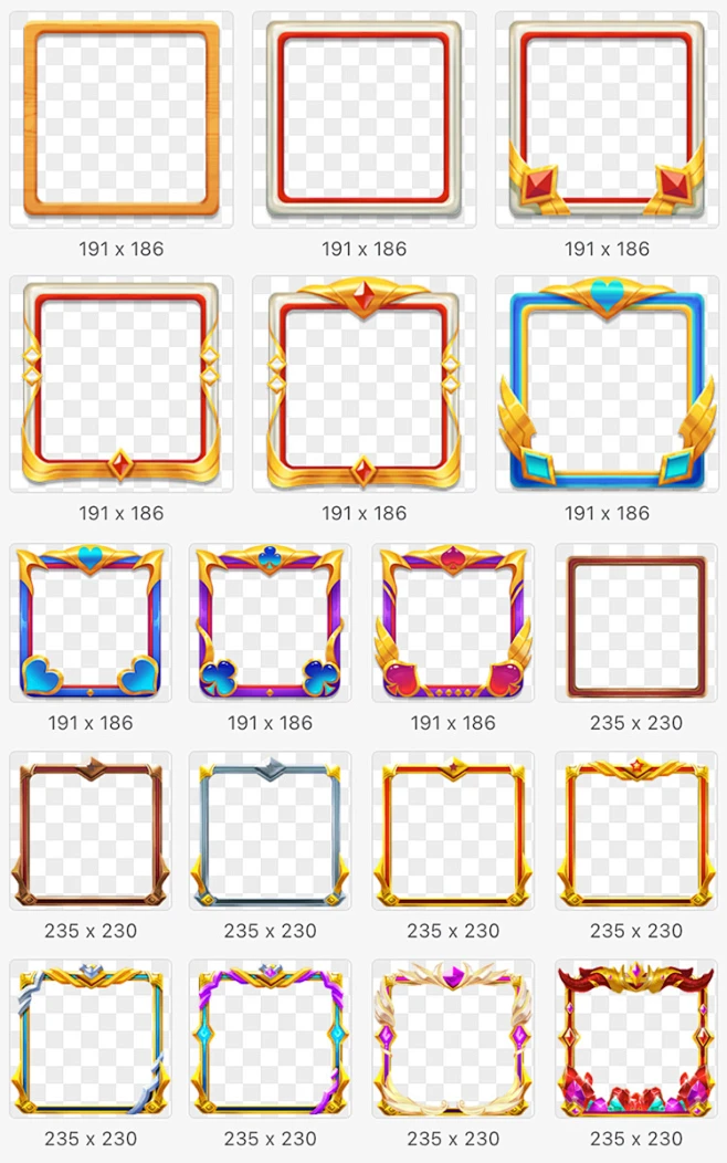 手机游戏UI设计素材 人物装饰头像框 VIP等级框 透明游戏素材png-淘宝网-花瓣网