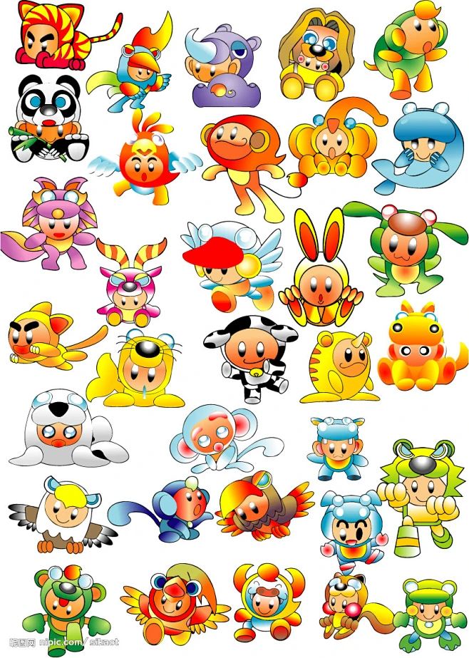 动物卡通图案矢量图的搜索结果_百度图片搜索-花瓣网