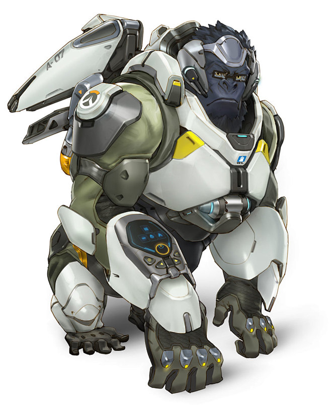 Winston Character Art from Overwatch 2-花瓣网