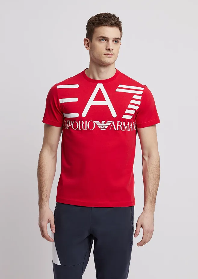 ‎男士‎ ‎EA7 大标识印花棉质 T 恤 ‎ | 阿玛尼‎Emporio Armani ‎ : 阿玛尼 ‎Emporio Armani ...