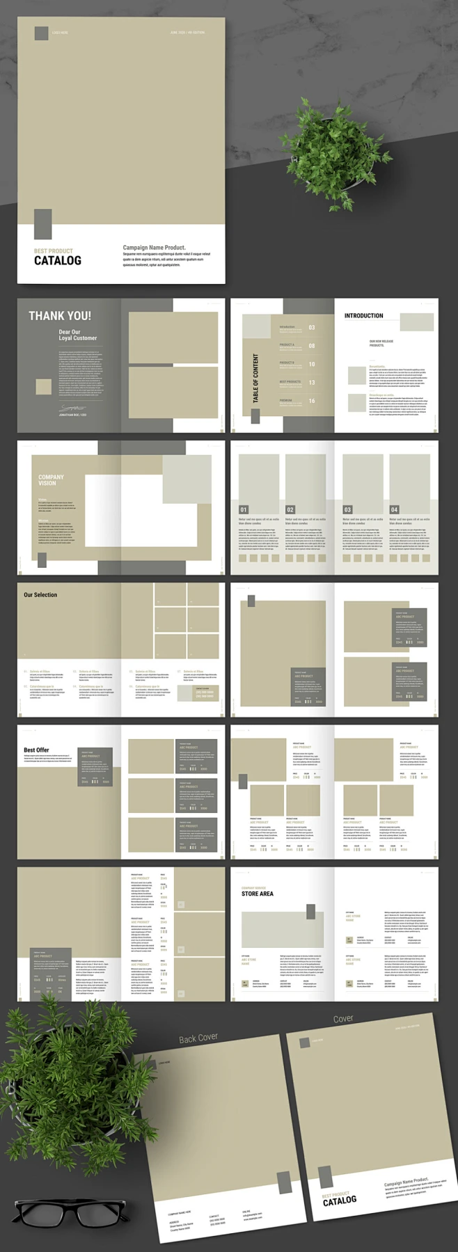 A Very Clean Product Catalog Template for Adobe InDesign-花瓣网