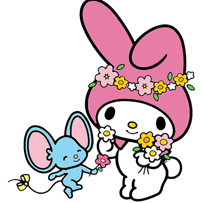 png-transparent-white-and-pink-rabbit-cartoon-illustration-my-melody ...