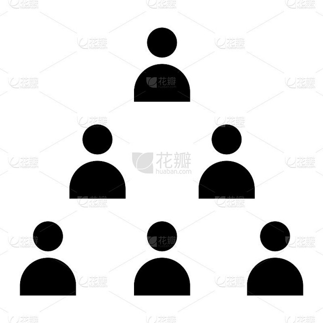 部门图标，矢量插图，业务字形