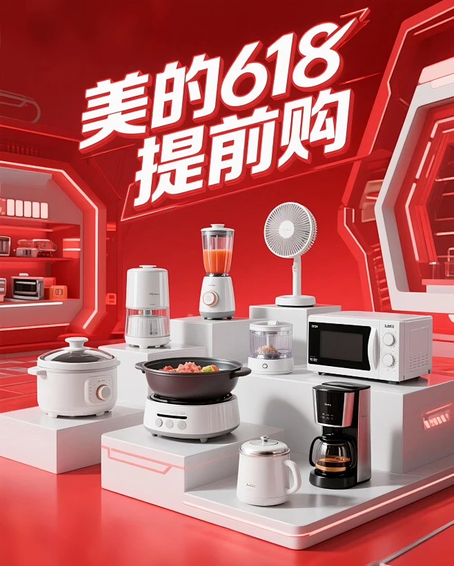 小家电618海报-花瓣网