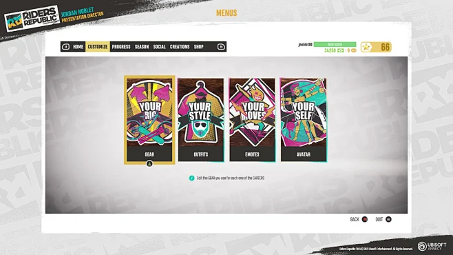 art direction graphic design riders republic sports ubisoft UI/UX user ...