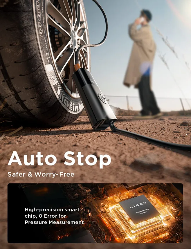 Amazon.com: LISEN Tire Inflator Portable Air Compressor for Car Tires ...