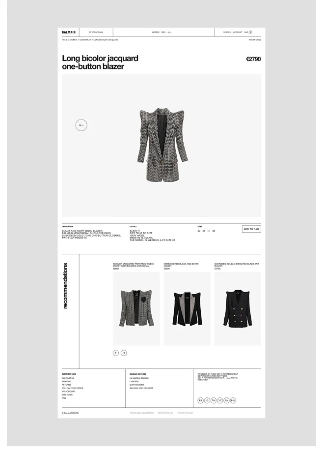 clean e-commerce Fashion Lookbook minimal minimalist store Web ...