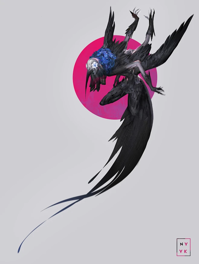Corvus. A crow monster that eats arms for new wings. -花瓣网