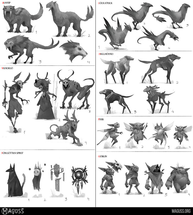 4_Creatures concept art for Maguss, Alexey Yakovlev_05