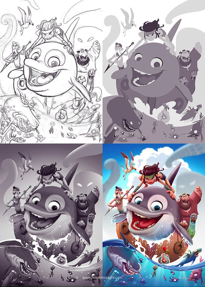 "Dolphin Boy" poster design-花瓣网