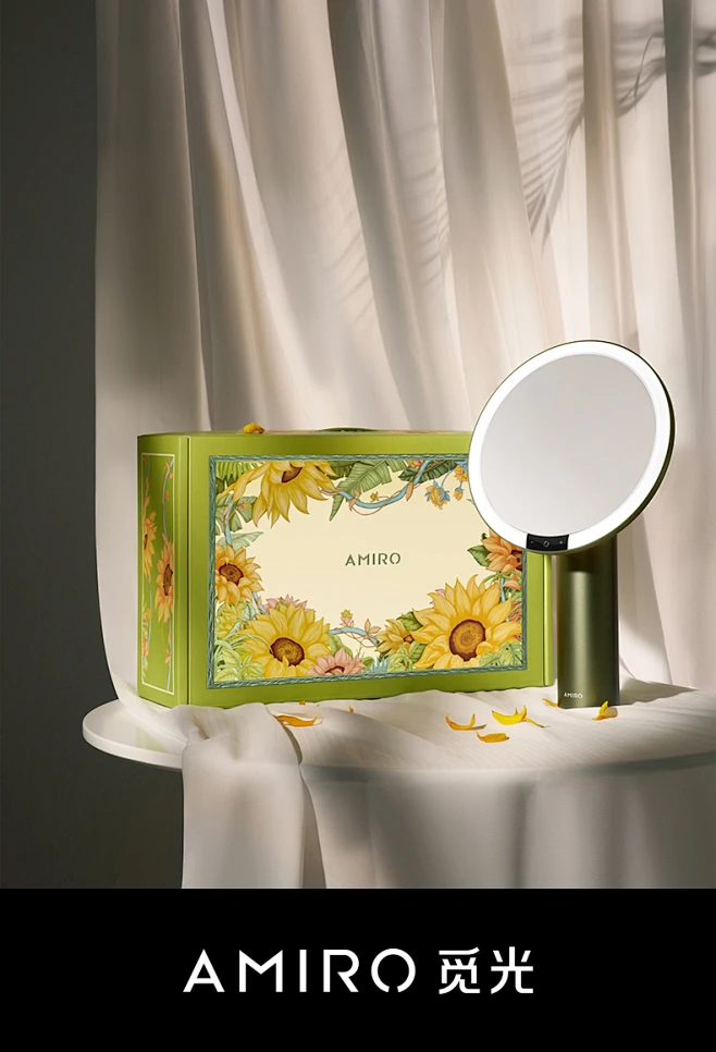 【520礼物】AMIRO觅光化妆镜led带灯O系列小黑镜台式桌面梳妆镜子-tmall.com天猫-花瓣网