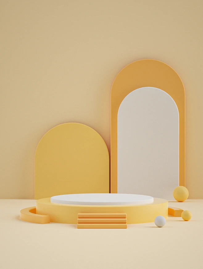 @--纯图-- C4D建模背景 场景图 舞台背景大促 年中 双十一 促销 氛围-花瓣网