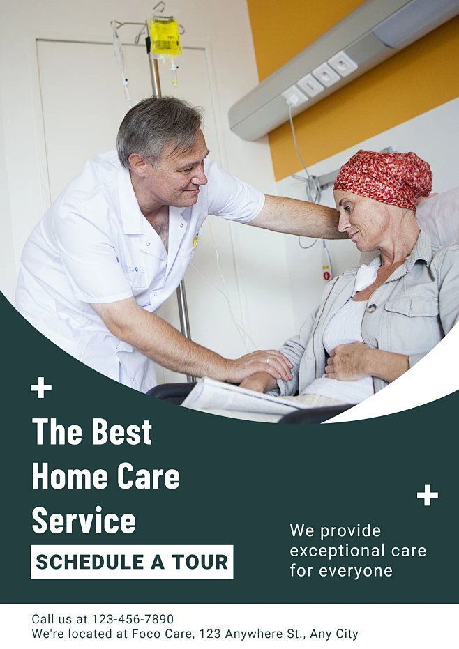 Elderly Home Care Services Promo Advertising Poster素材-花瓣网