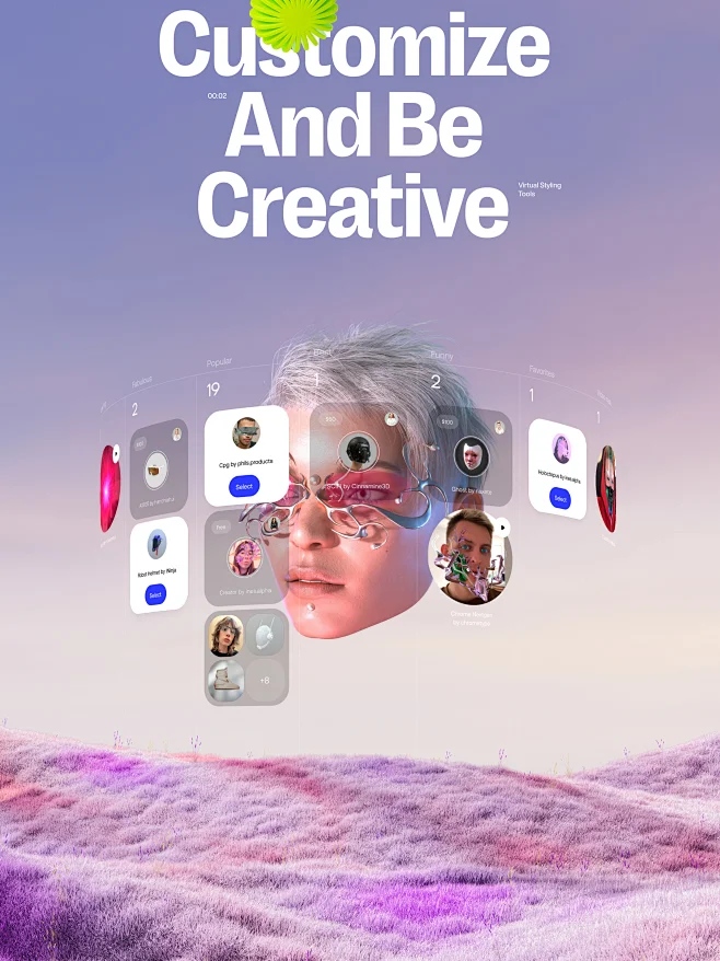 3D app call dashboard Interface ios metaverse nft product video-花瓣网
