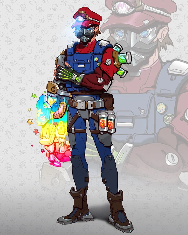 Cyberpunk Mario Bros-花瓣网