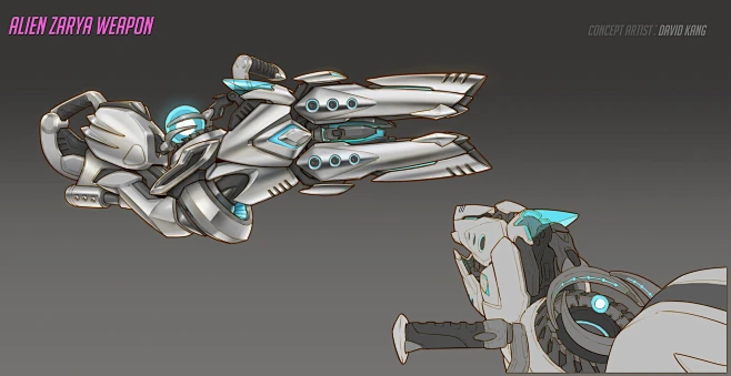 Alien Zarya character and weapon-花瓣网