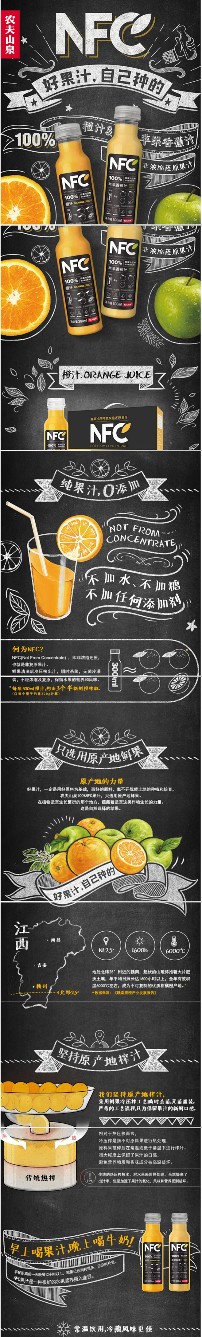 【农夫山泉官方旗舰店】常温果汁100%NFC橙汁300mlx10瓶-tmall.com天猫-花瓣网
