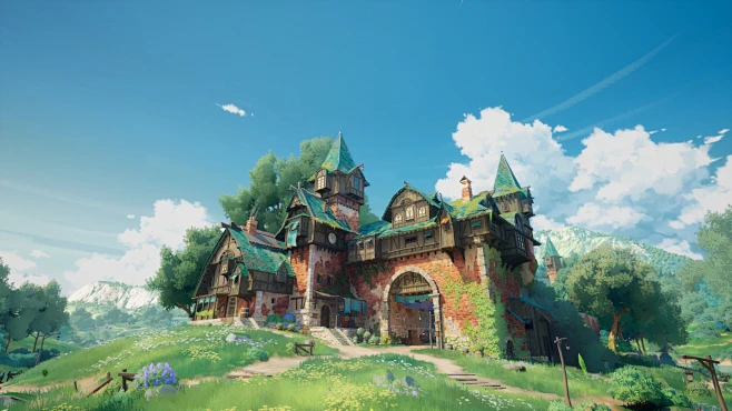 Tang 魔灯风格化学员作品 Modeng Stylized Scene Creation Course Student Work图片_场景图片素材-花瓣网