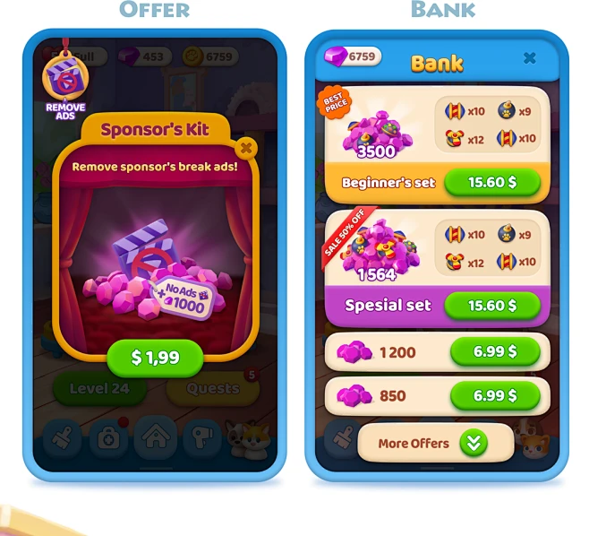 art Cat design game Games match 3 Mobile app mobile game UI/UX-花瓣网