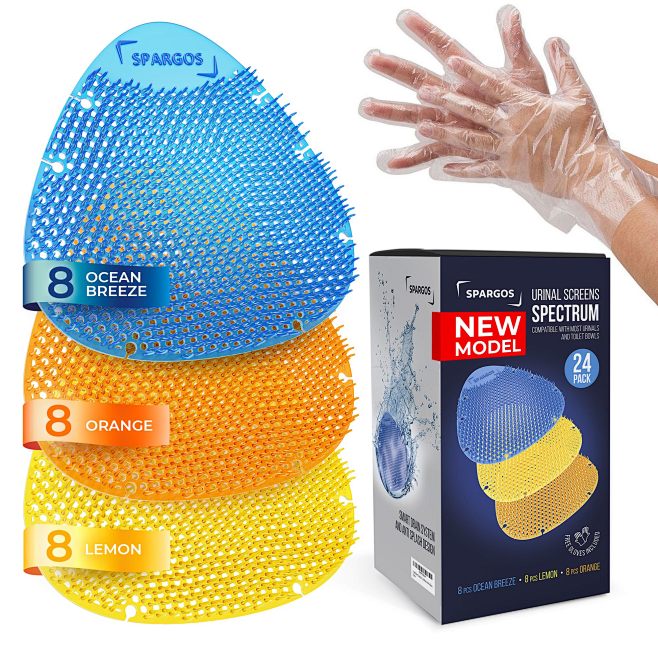 Urinal Screen Deodorizer (24 Pack) Urinal Cakes Fresh 3d Wave Anti ...