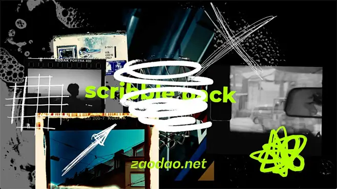 Fcpx插件 潮流街头涂鸦元素线条箭头符号视频叠加效果素材 Scribble Pack插图-花瓣网