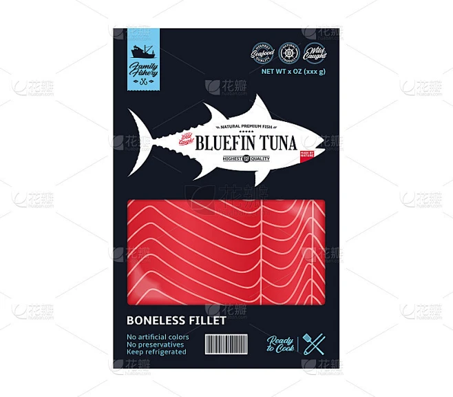 Vector tuna packaging design素材-花瓣网