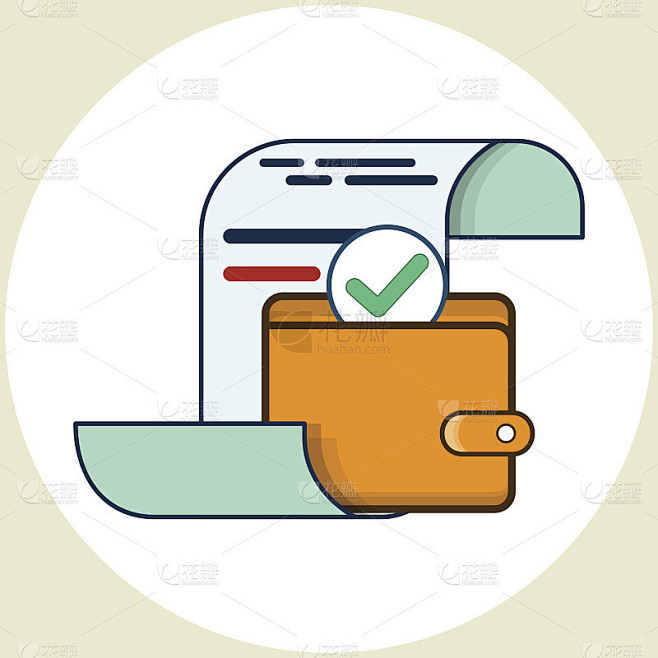 支付账单。矢量图标