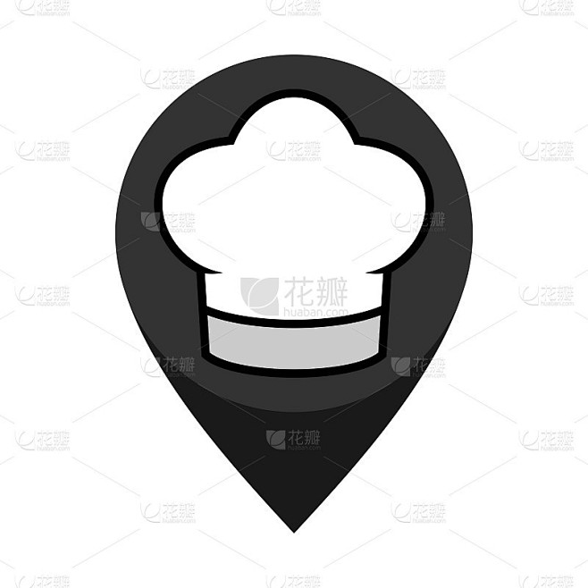 插图矢量图形的厨师帽子标志