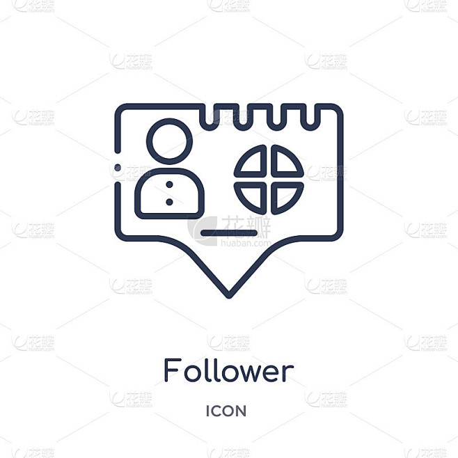 Linear follower icon from Blogger and influencer o