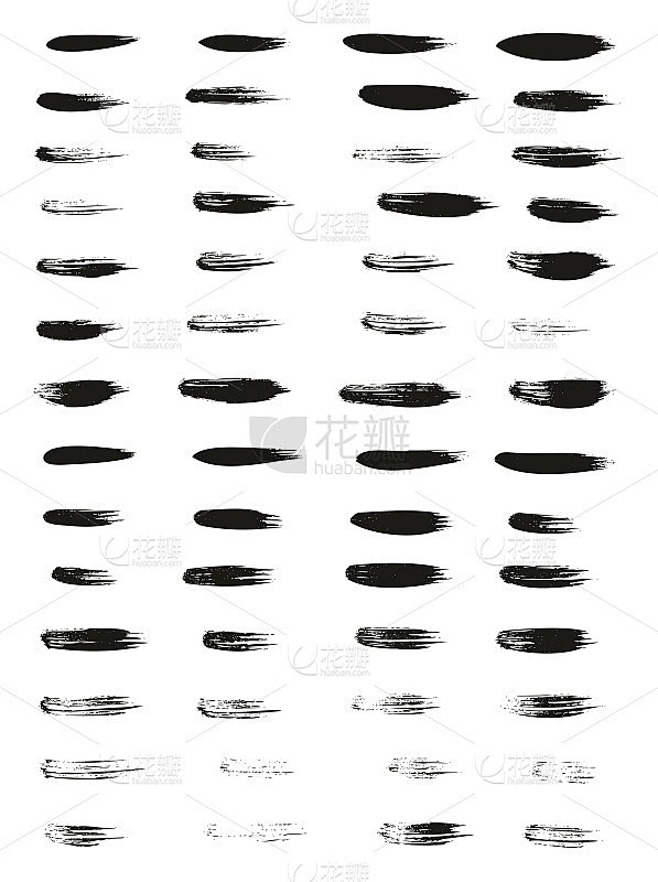 Calligraphy Paint Thin Brush Lines High Detail Abs素材-花瓣网