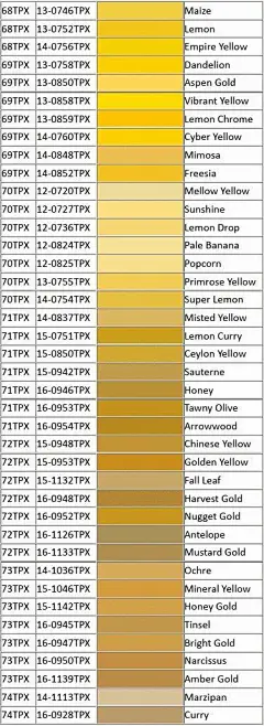 PANTONE(潘通色卡)TPX_TCX色号颜色查询-花瓣网