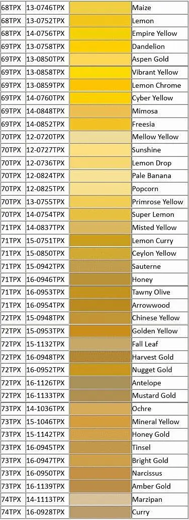 PANTONE(潘通色卡)TPX_TCX色号颜色查询-花瓣网