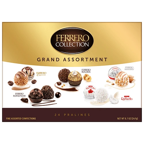 Ferrero Rocher Premium Gourmet Milk Chocolate Hazelnut, Individually ...