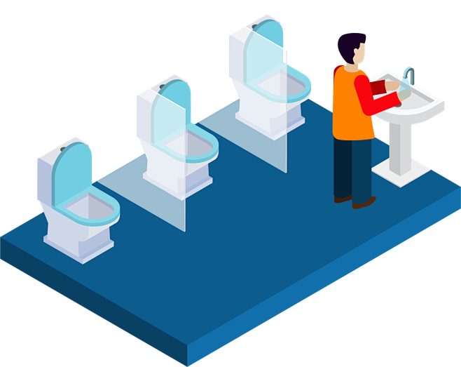 卫生间 卫浴 2.5D png 马桶 洗手池 厕所
