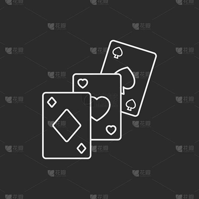 Play card line图标