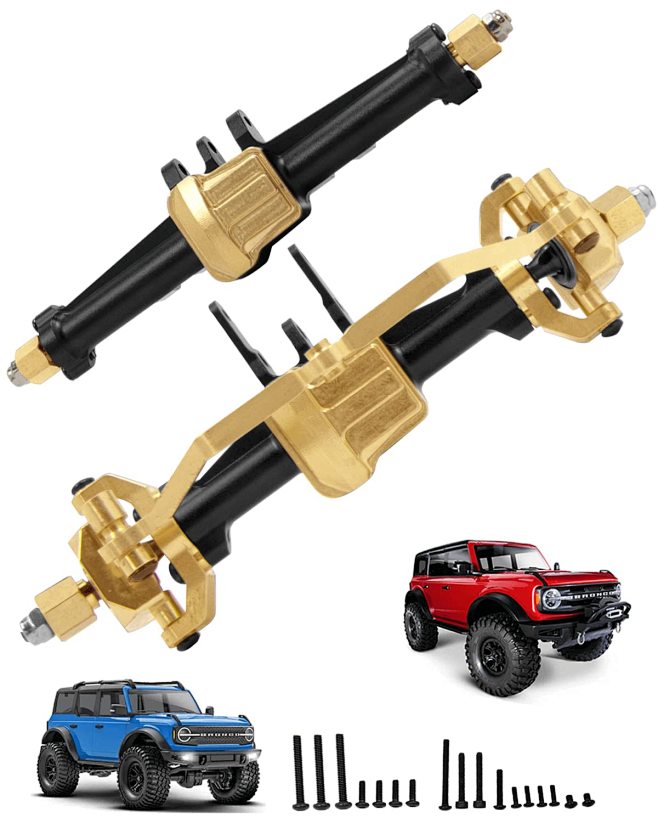 Rcarmumb Portal Axle Housing Upgrades for 1/18 TRX4M,Front Rear Housing w/Steel 24T/12T Helical ...