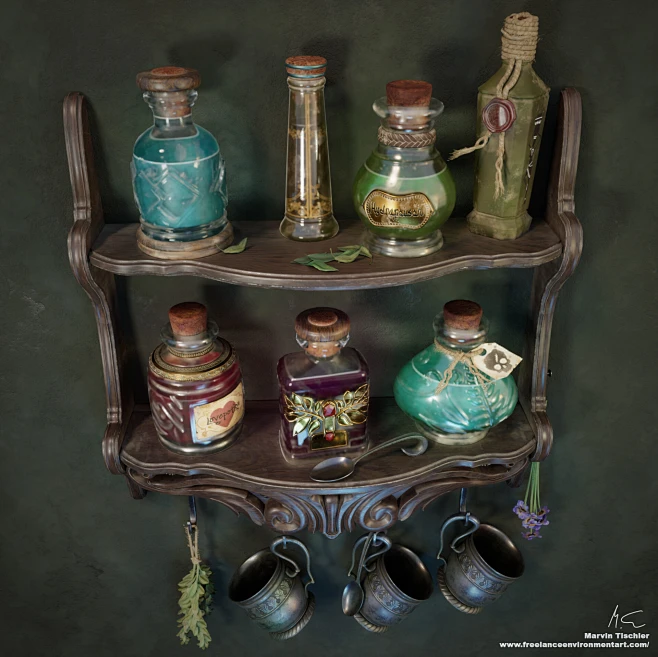 Magic Potion Bottles - Prop Breakdown - Marvin Tischler-花瓣网