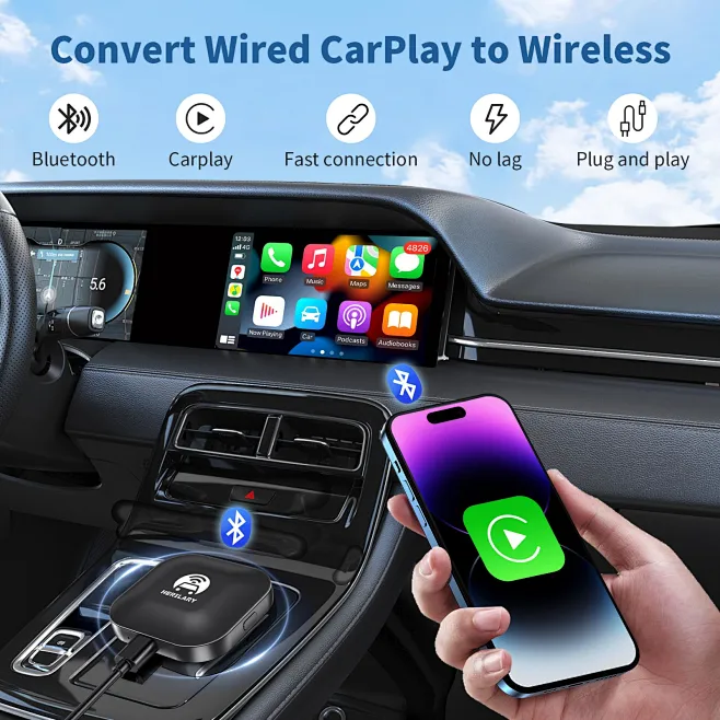 Amazon.com: HESHS Wireless CarPlay Adapter, CarPlay Wireless Dongle ...