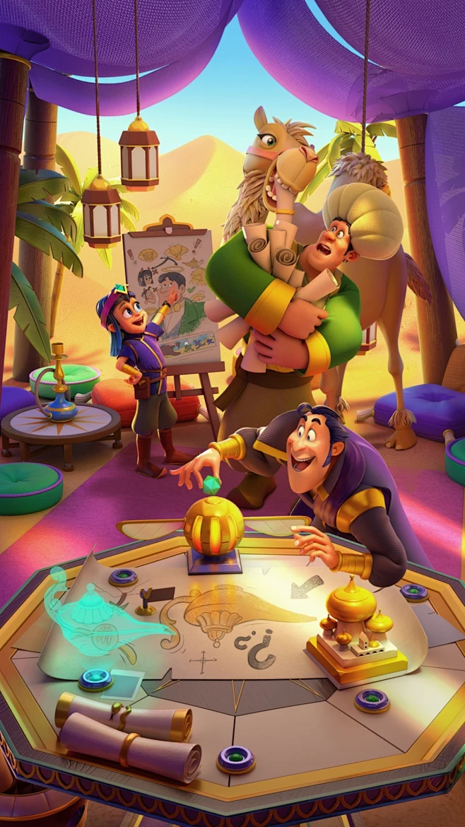 New Poster: NO LAMP, NO WISH! A dusty tent. A glowing map. And a plan ...