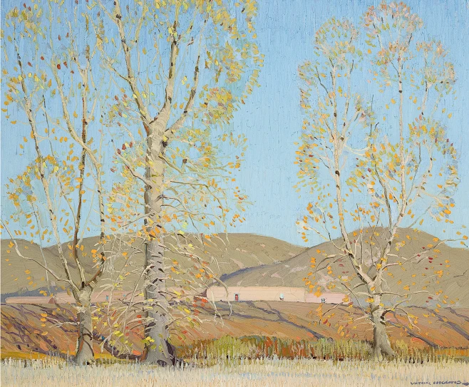 November -Country Landscape, circa 1920-花瓣网