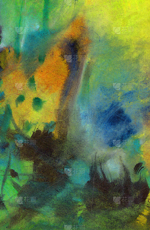 Abstract Watercolor nature painting