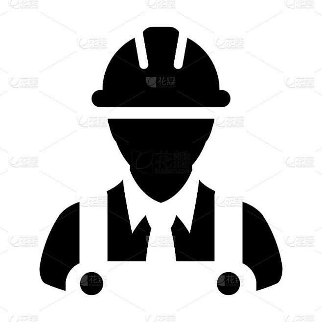Service worker icon vector male construction servi