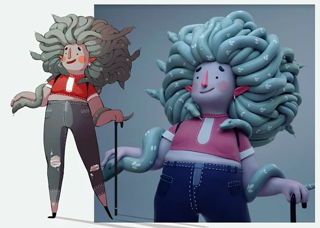 another amazing 3D model of my Medusa character design by @durcot_art ...