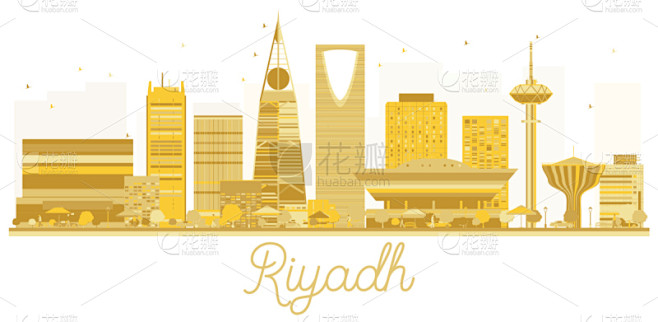 城市天际线,黄金,利雅得,旅途,商务,建筑,天空,都市风景,市区,剪影