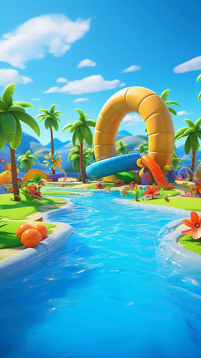 mj06661_3D_cartoon_game_background_scene_of_a_swimming_pool_wit ...